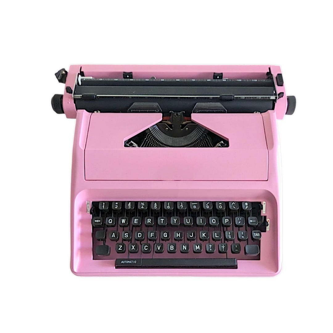 Vintage Custom Pink Olympia Monica Typewriter From the 1970s in Good ...