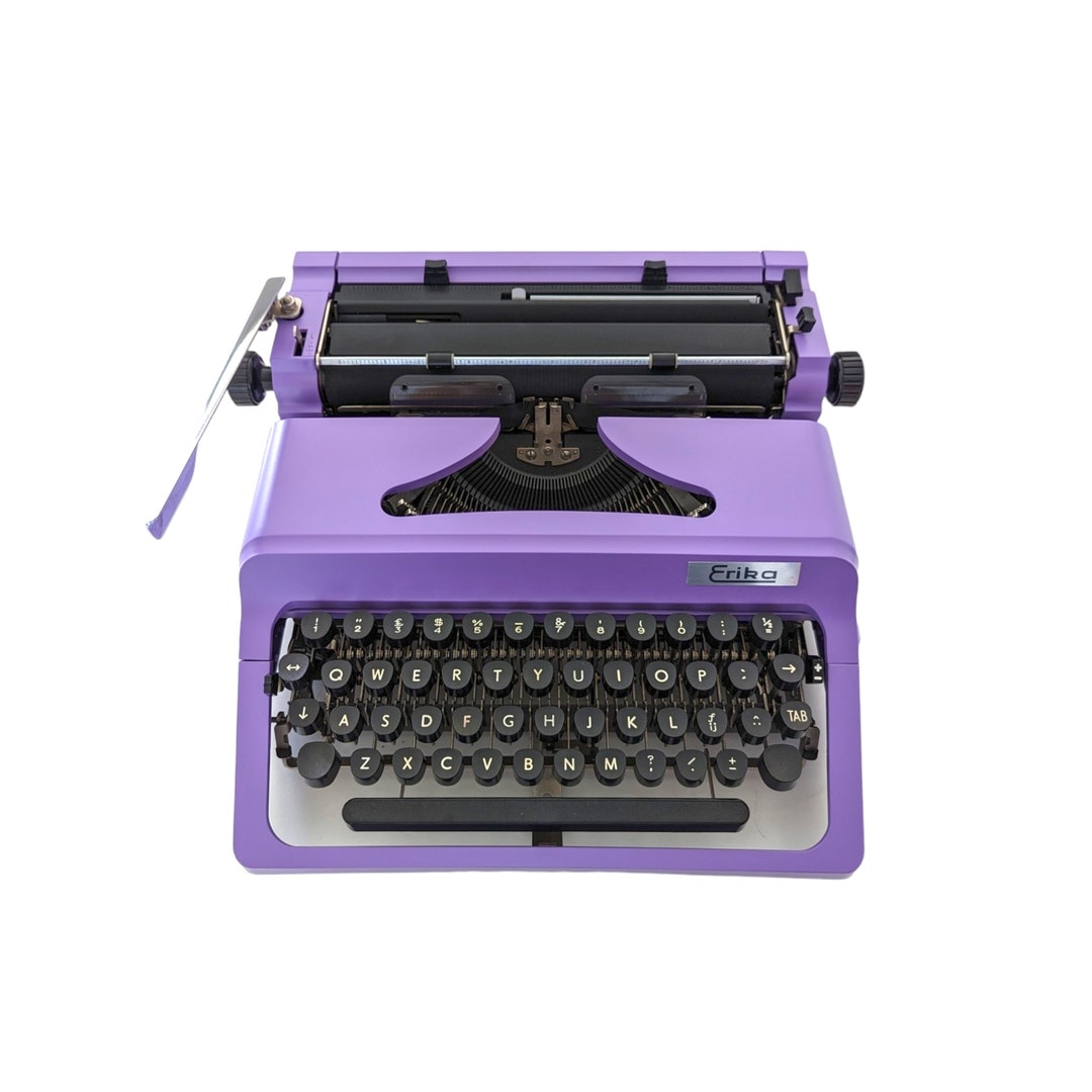 SALE Erika Model 30 Typewriter, Purple Typewriter, a Vintage Portable ...