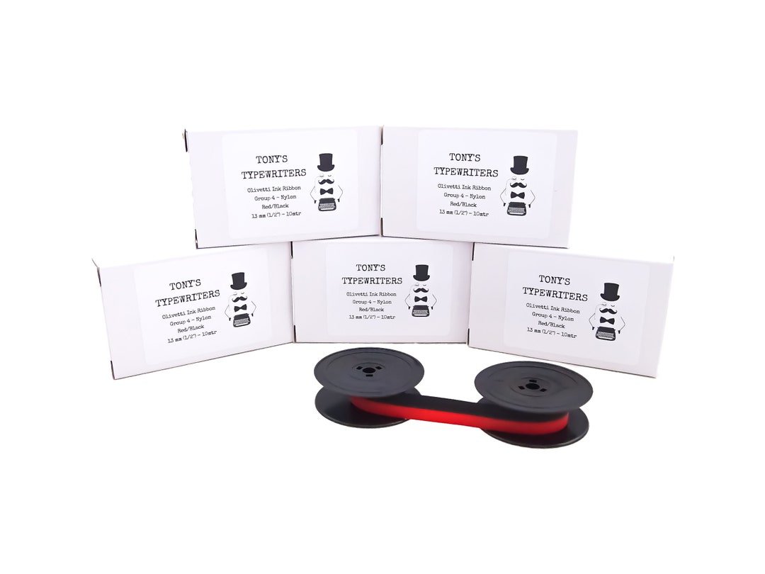 FREE SHIPPING!* 5 X Olivetti Typewriter Ink Ribbon, Red/black Nylon ...