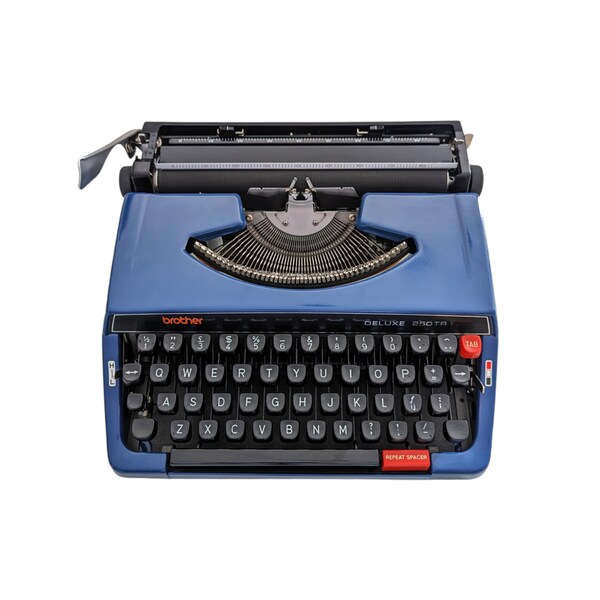 Blue Typewriter - Etsy