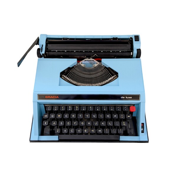 Blue Typewriter - Etsy