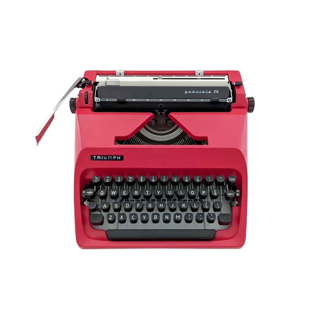 SALE A Triumph Gabriele 25 Typewriter, a Custom Red Typewriter With a ...