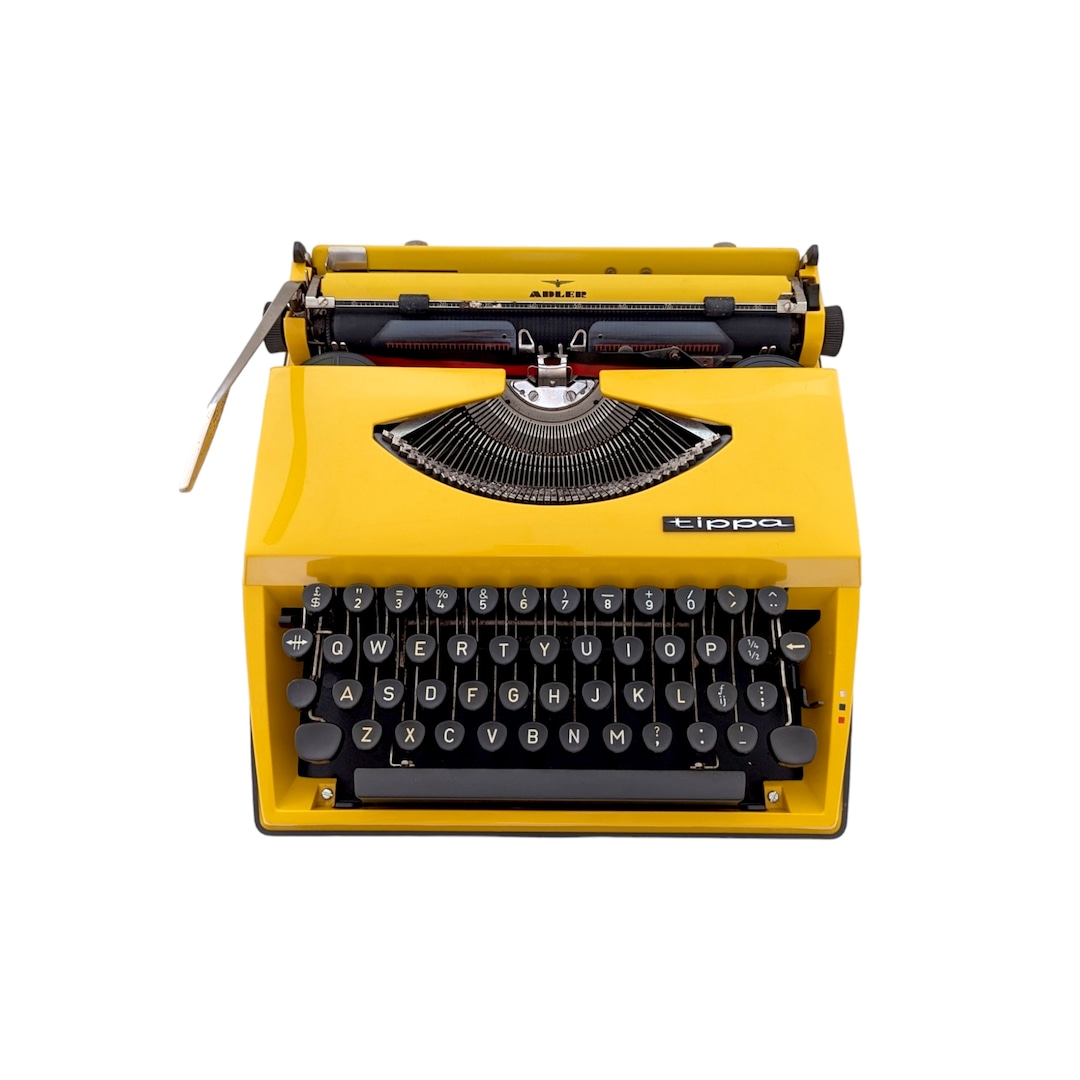 A Beautiful Adler Tippa Typewriter an Original Yellow - Etsy