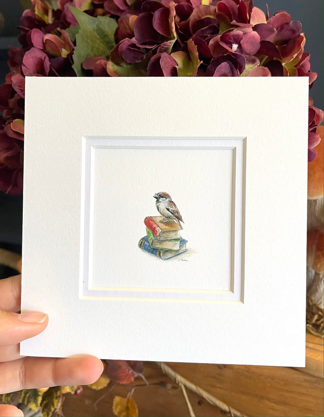 Clever Sparrow Giclée Print, Mounted - Etsy