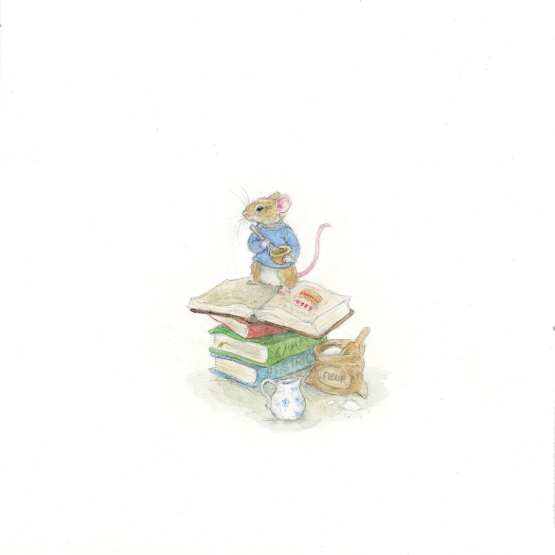 Victoria Sponge Cake, Mini Giclée Print, Mounted - Etsy