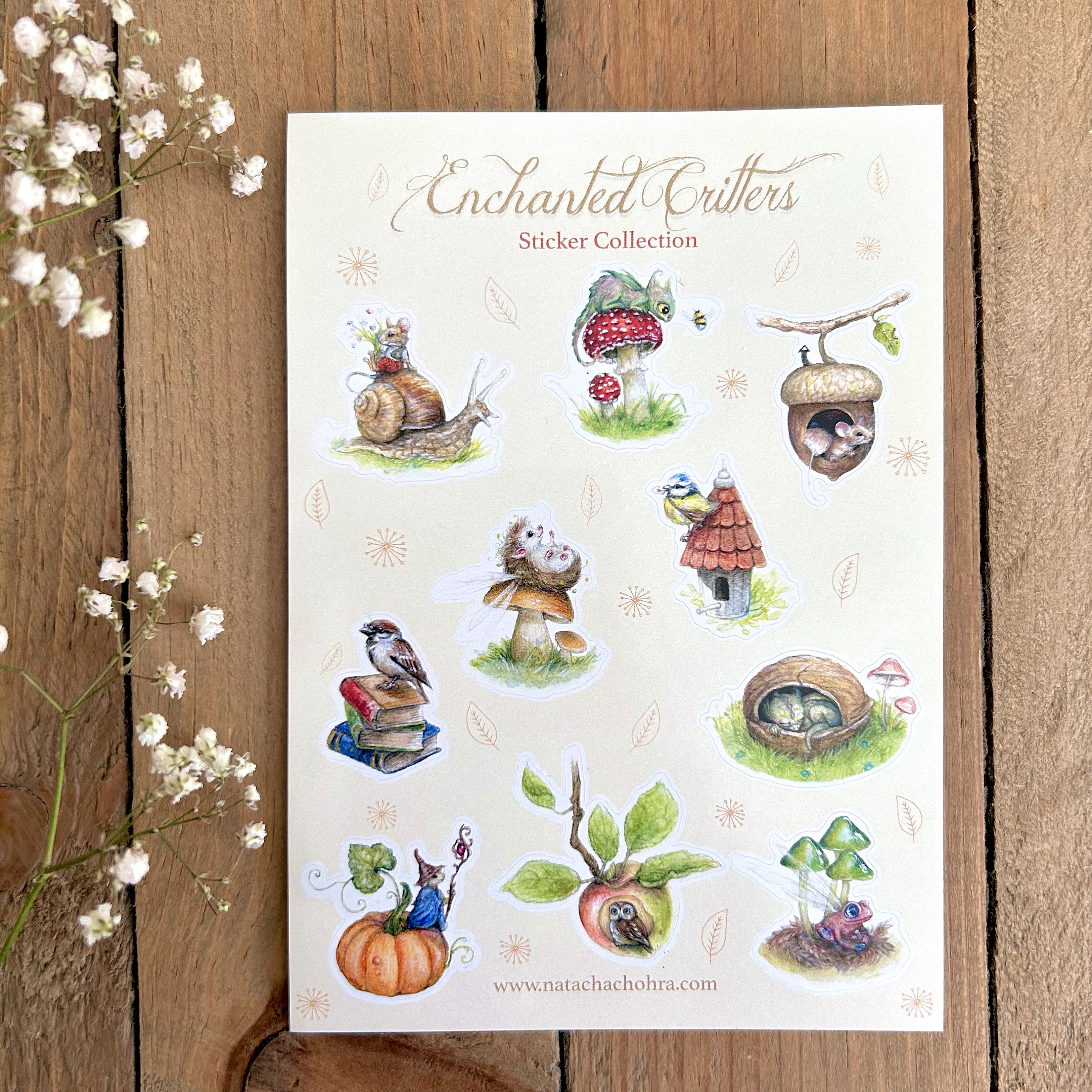 Enchanted Critters Sticker Sheet - Etsy