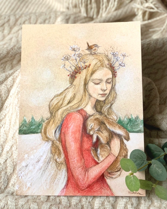 Yule Queen A4 Art Print | Etsy