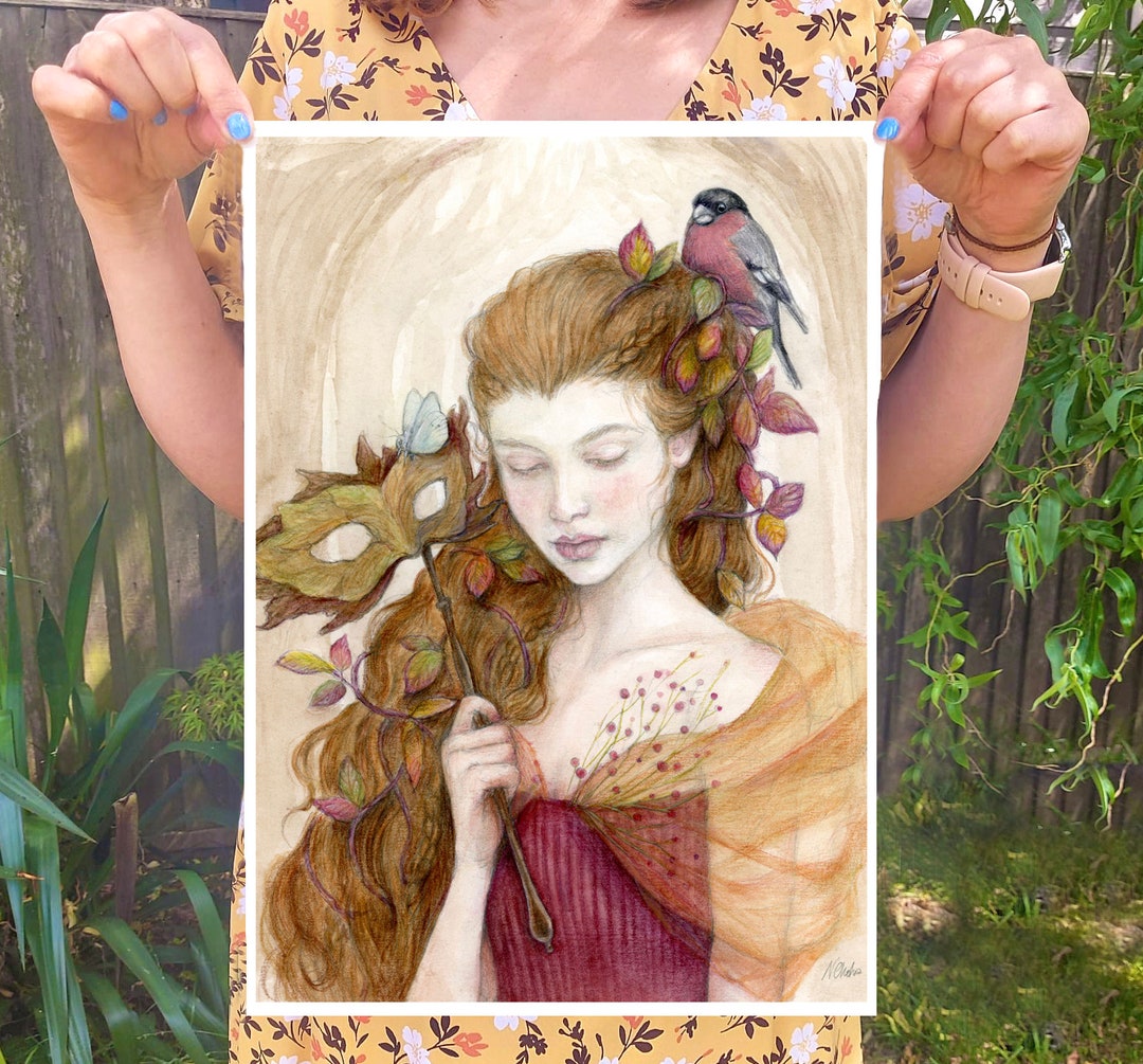 The Fall Maiden, Large A3 Art Print - Etsy