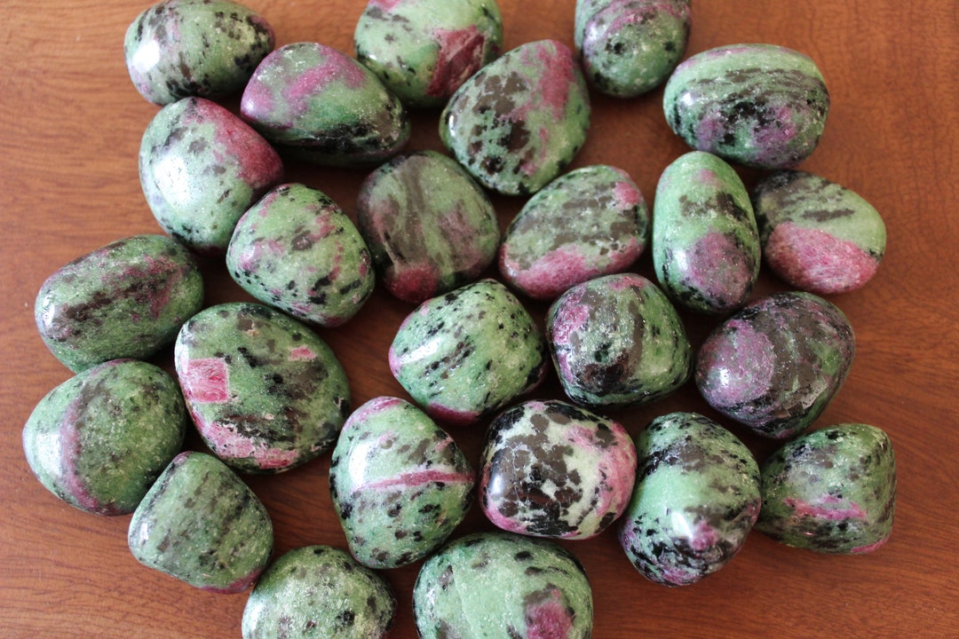 Ruby Zoisite Crystal Tumble, Healing Crystal, Healing Stone, Chakra ...