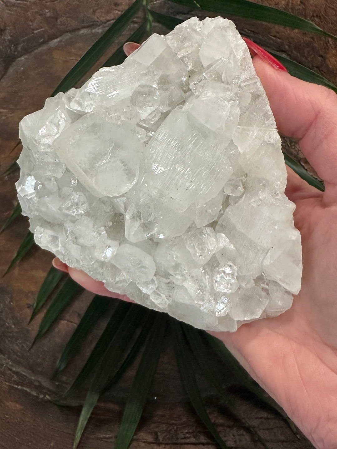 Clear Apophyllite Cluster Crystal, Clear Apophyllite, Zeolite, Crown ...