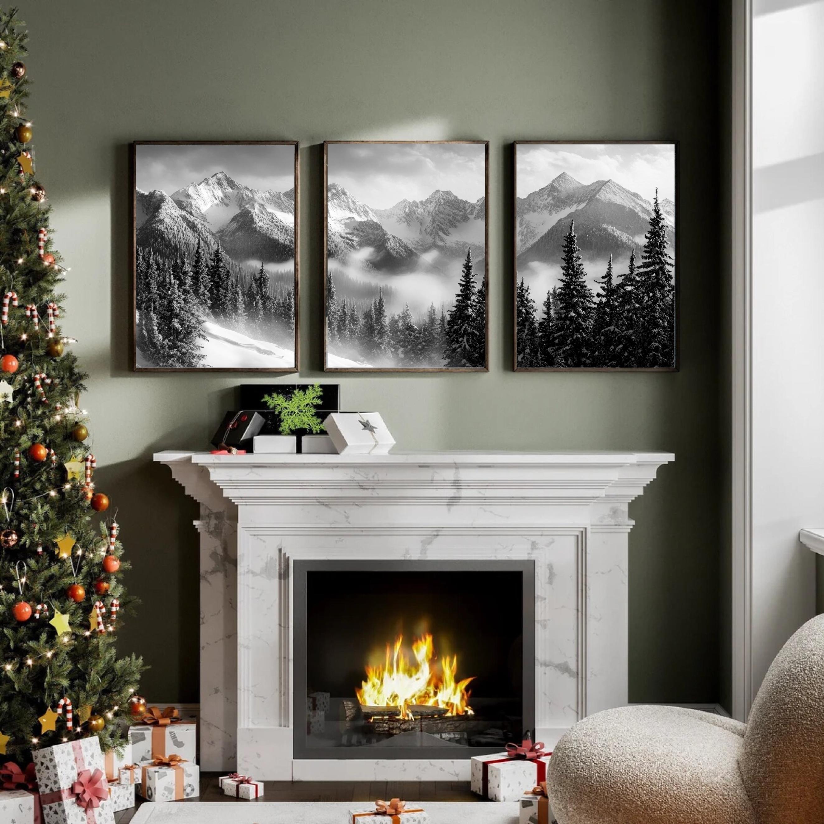 Set 3 Mountains Prints, Wall Art Set, Mountains Photography, 3 Piece ...