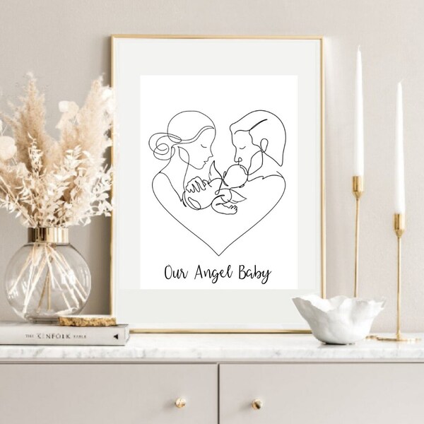 Family With Angel Baby - Etsy