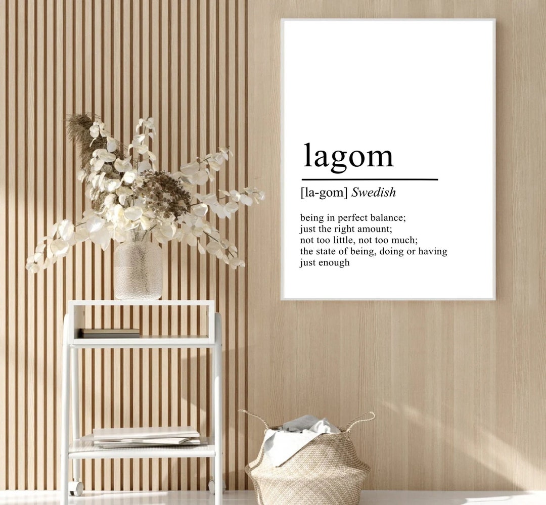 Lagom Definition Lagom Poster Lagom Wall Art Lagom Print - Etsy
