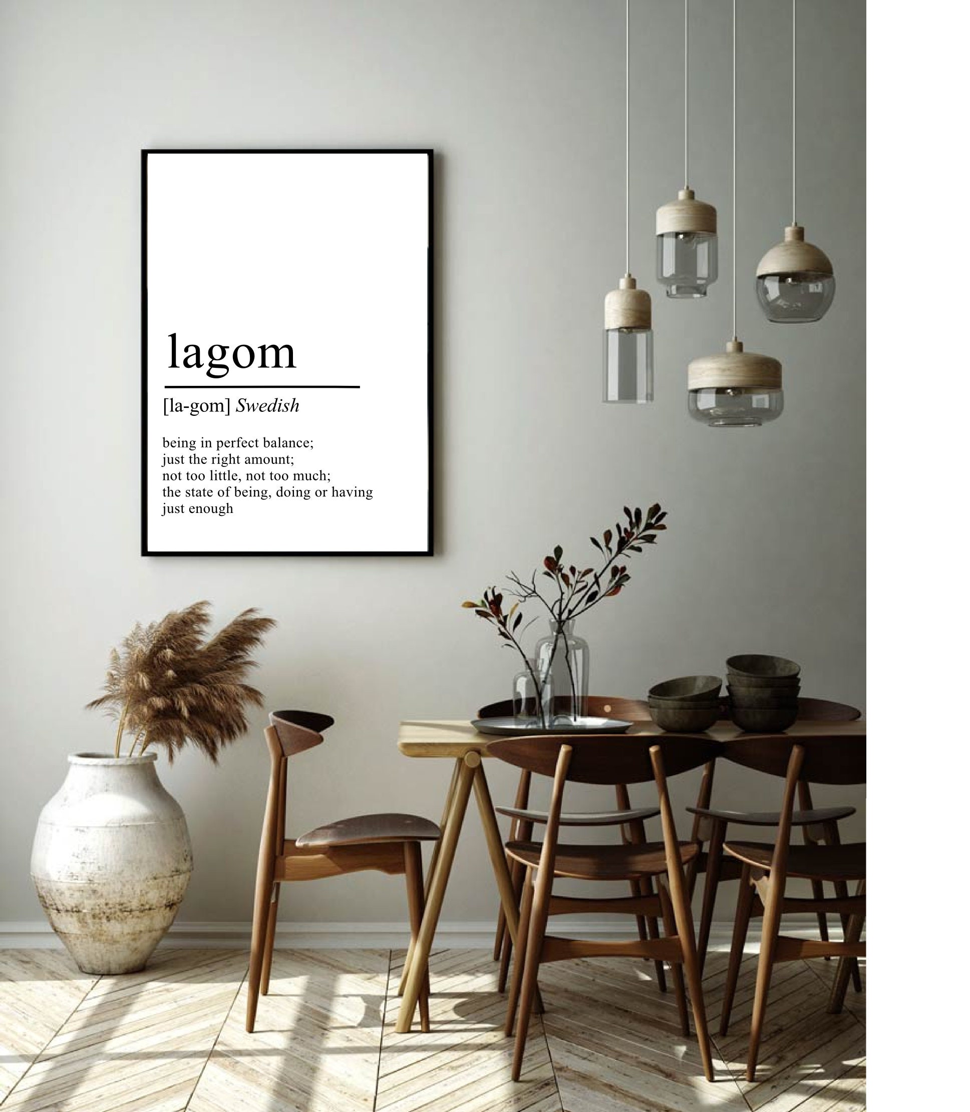 Lagom Definition Lagom Poster Lagom Wall Art Lagom Print | Etsy