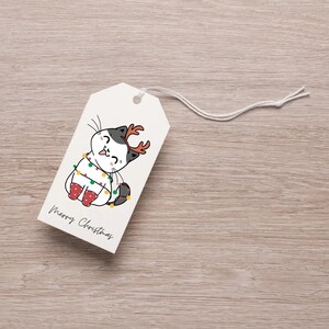 Printable Christmas Gift Tags, Set of 9 Labels, Cats Christmas Tags ...