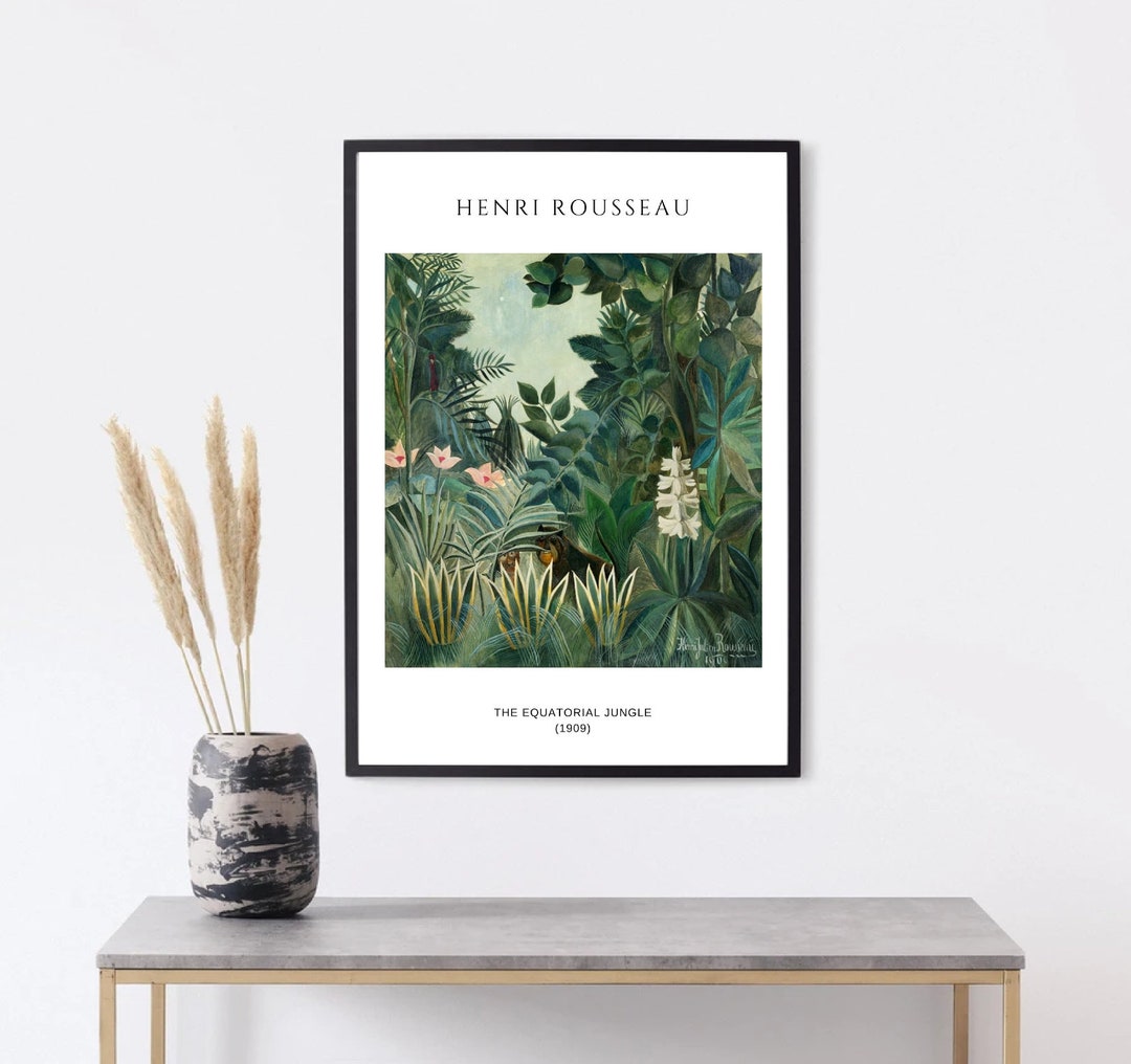 Rousseau Painting, Large Poster, Equatorial Jungle Wall Art Print ...