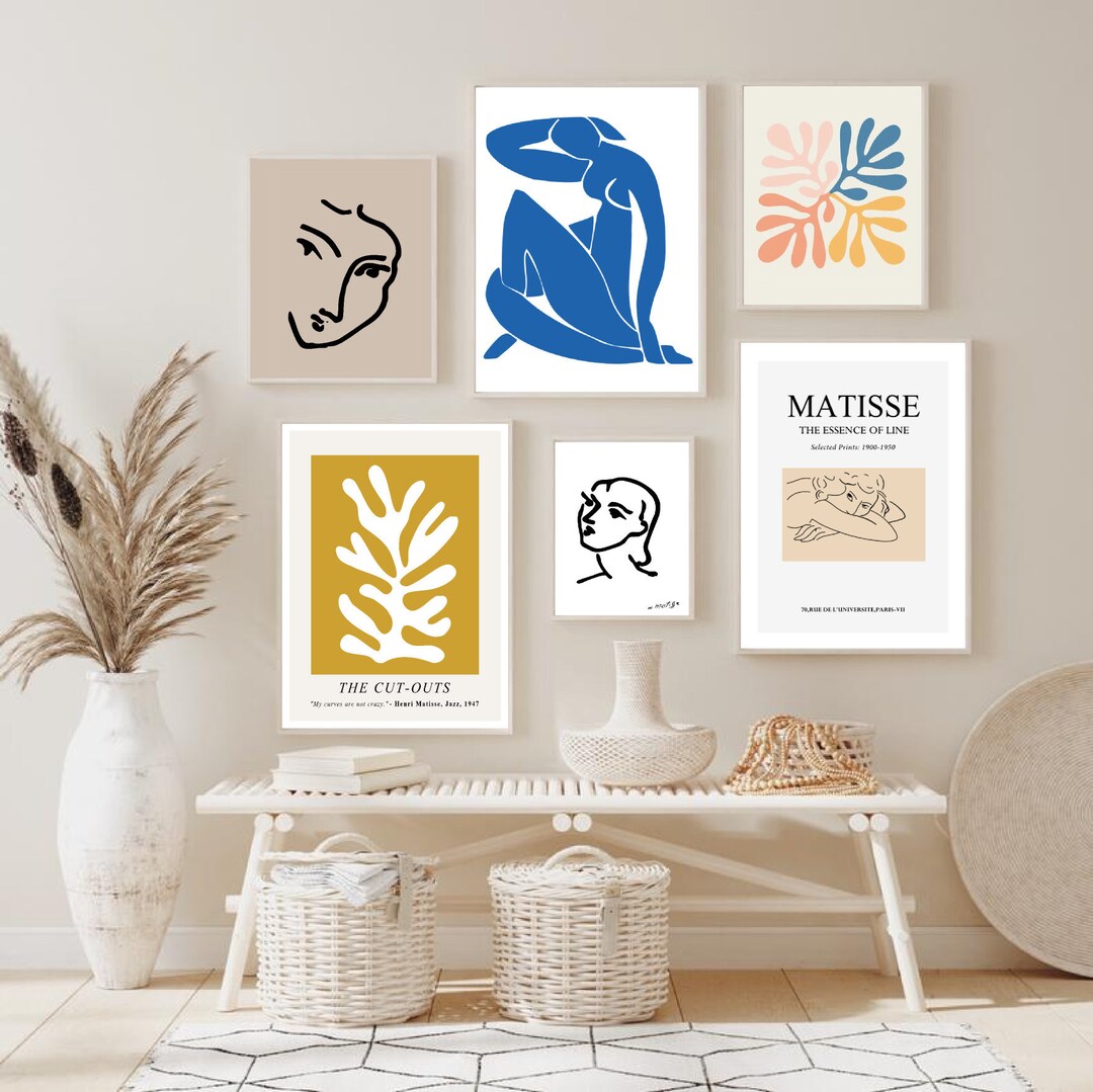 6 Matisse Poster Set, Matisse Home Decor, Wall Gallery, Room Ornament ...