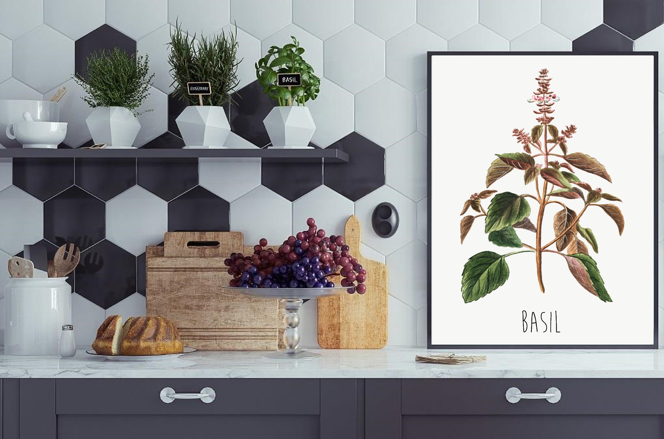 Set 6 Kitchen Prints Kitchen Gallery Kitchen Wall Art Set | Etsy