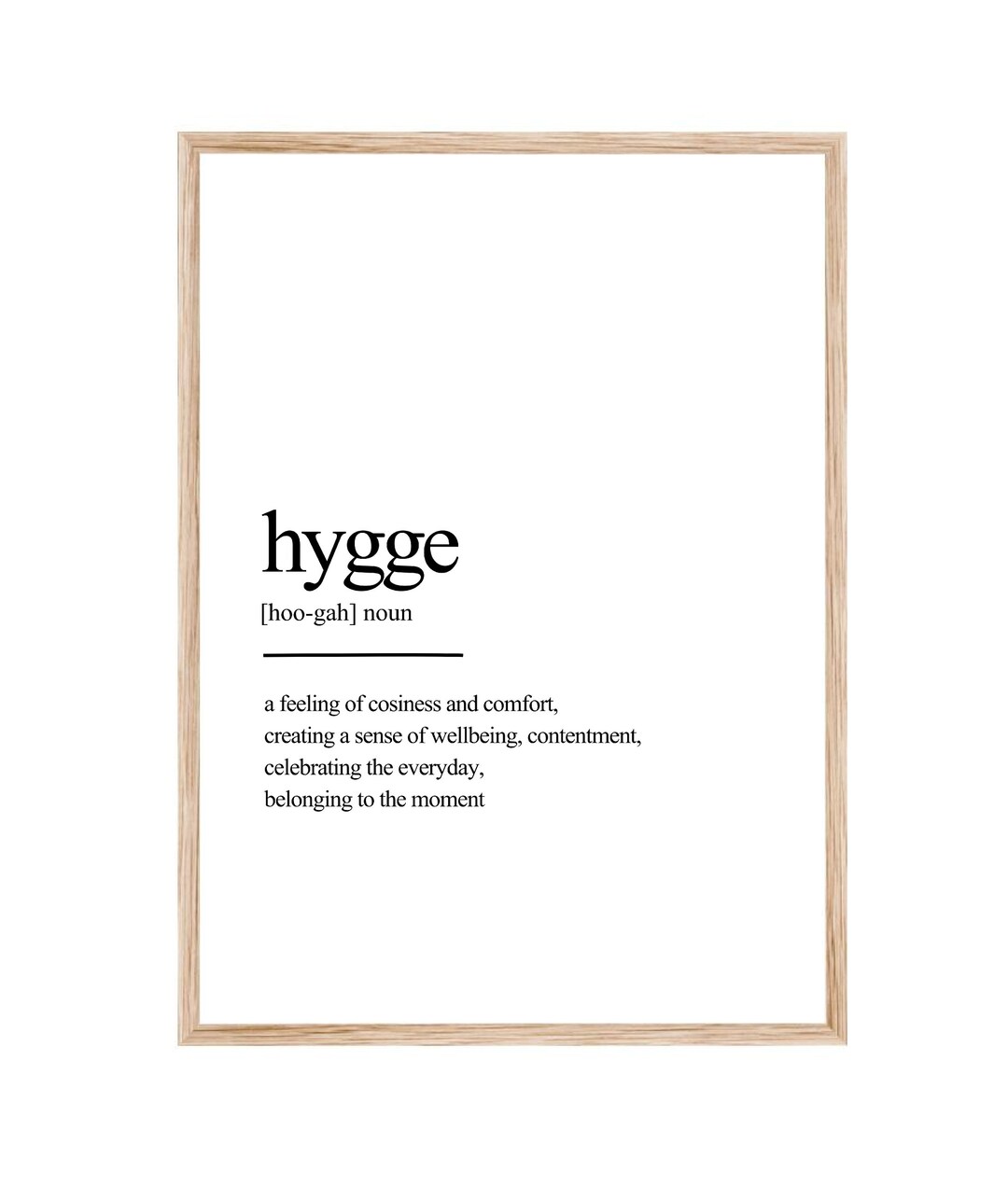 Hygge Poster, Hygge Definition, Wall Art Print, Home Decor, Room ...
