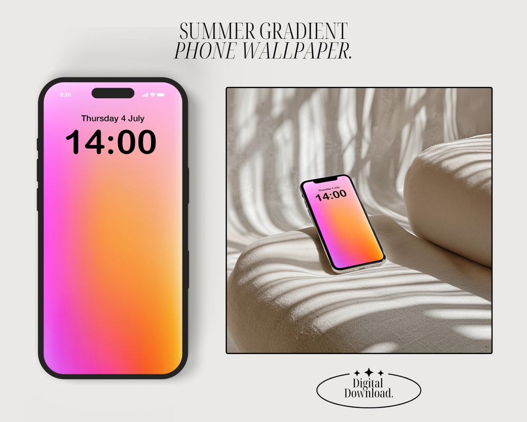 Aura iPhone Wallpaper, Aesthetic Summer Gradient Wallpaper, Pink and ...
