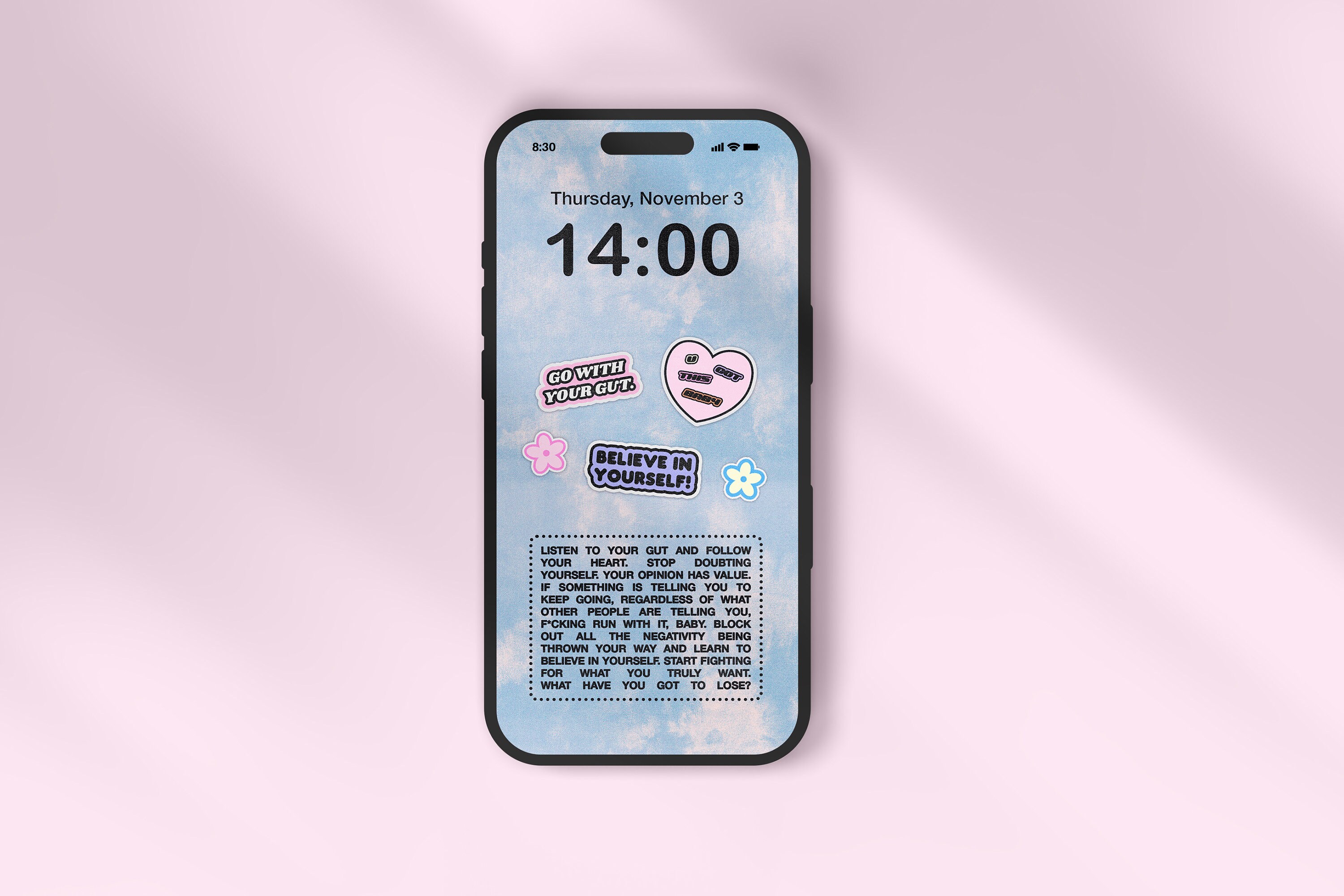 Aesthetic Y2K iPhone Wallpaper Bundle, Set of 5, Variety Pack, Quote ...