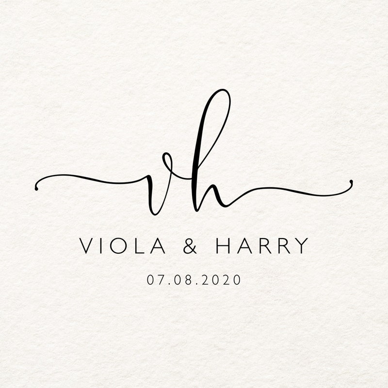 Modern Wedding Logo - Etsy