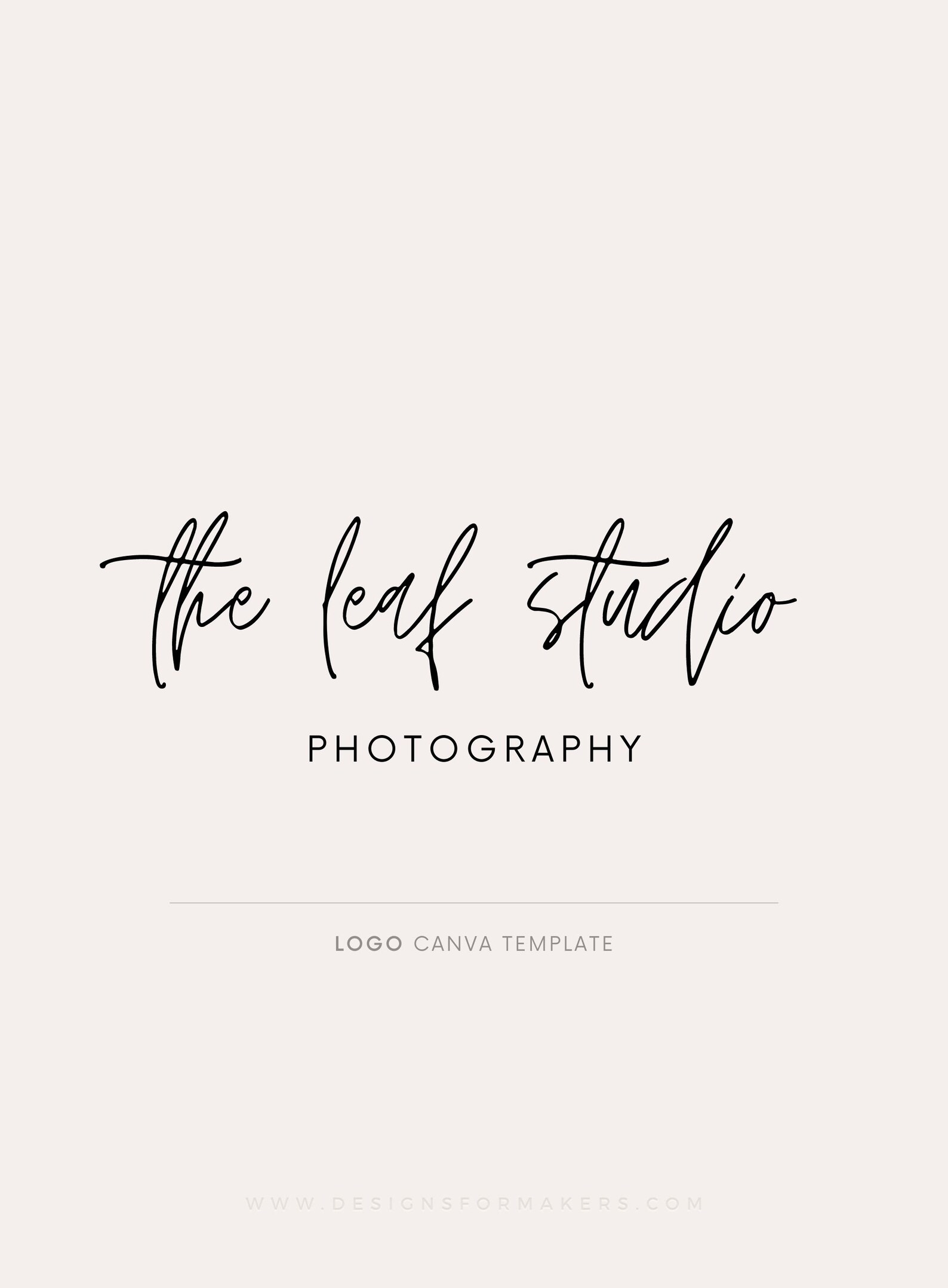 Canva Logo Template Calligraphy Logo Design Minimalist Logo - Etsy