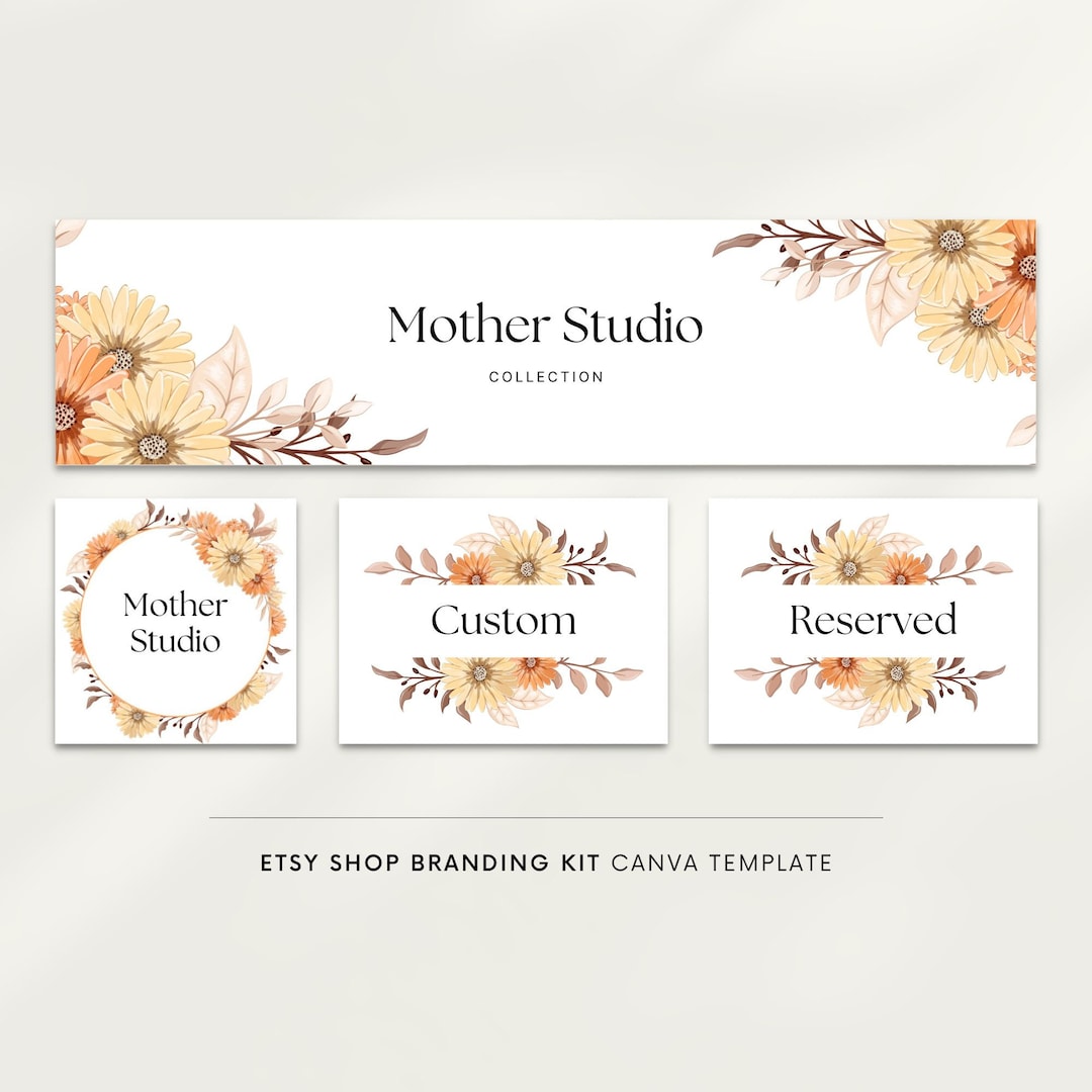 Etsy Cover Image Canva Template, Etsy Shop Banner, Etsy Shop Icon, Etsy ...