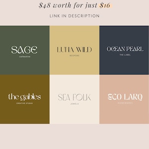 Logo Design, Canva Template, Logo Template, Minimalist Logo, Elegant ...