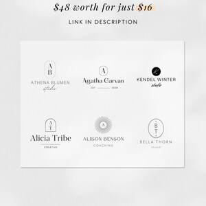 Elegant Monogram Logo Design, Canva Template Logo, Logo Template, Logo ...
