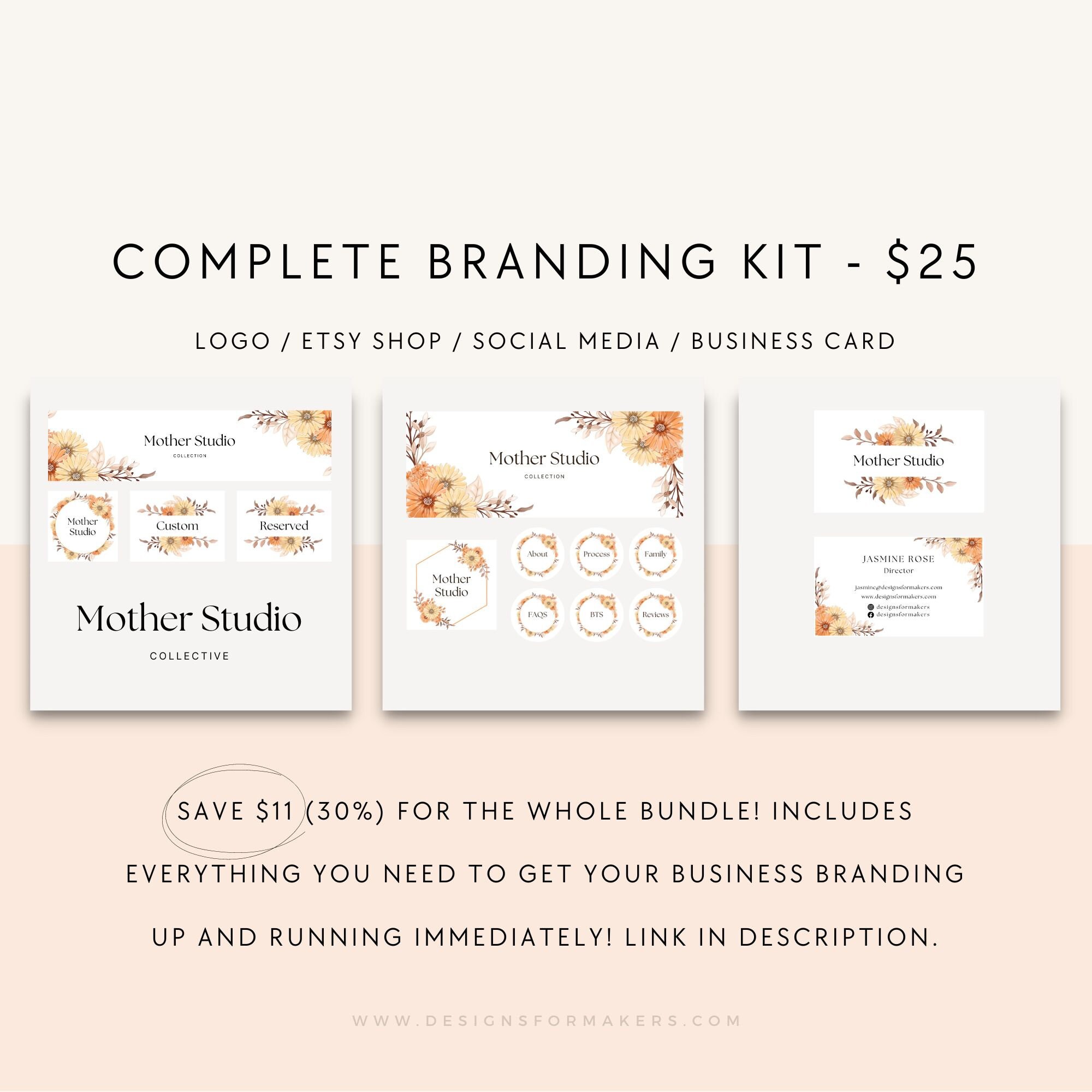 Etsy Cover Image Canva Template, Etsy Shop Banner, Etsy Shop Icon, Etsy ...