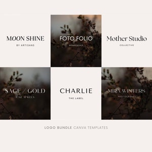 Logo Bundle, Canva Logos, Logo Design, Bundle Templates, Logo Templates ...