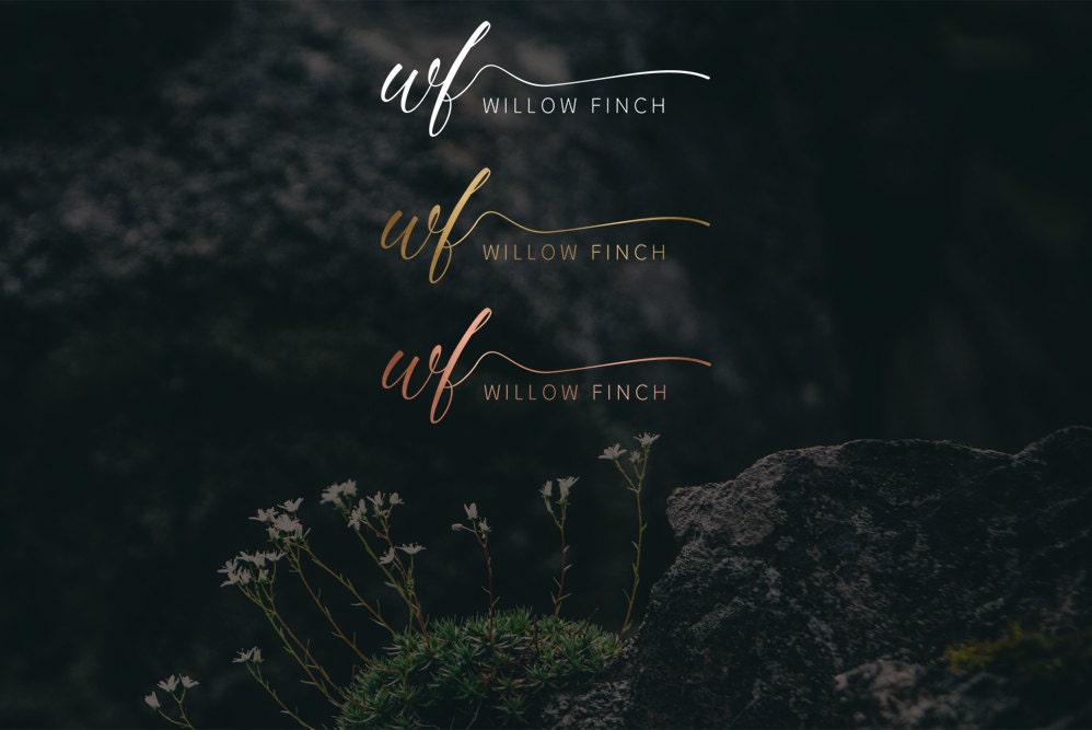 Calligraphy Initials Logo Design Premade Logo Design - Etsy