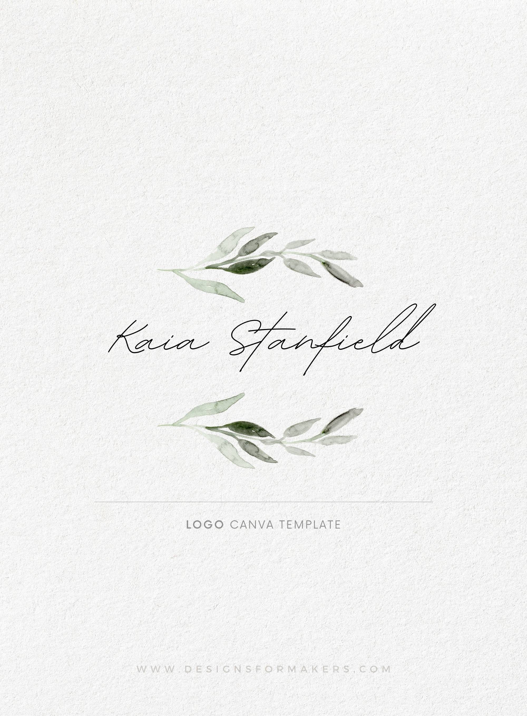 Logo Design, Canva Logo, Calligraphy Logo, Watercolor Logo, Wreath Logo ...