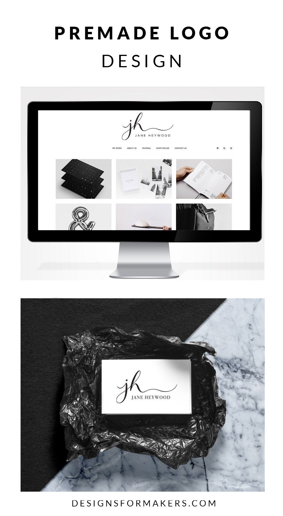 Modern Calligraphy Logo Design Premade Logo Design - Etsy