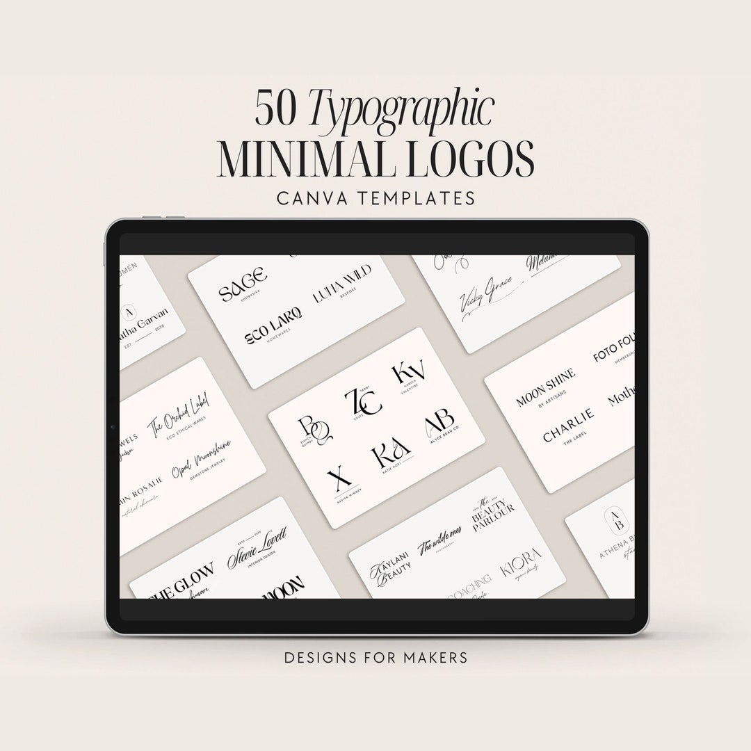 Canva Logo Templates, Logo Design Kit, Minimalist Logo Bundle, Custom ...