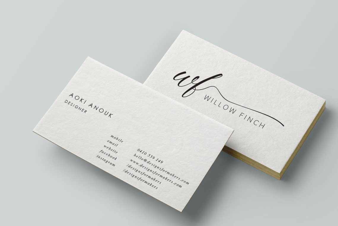 Matching Business Card for My Logo Designs Business Card | Etsy