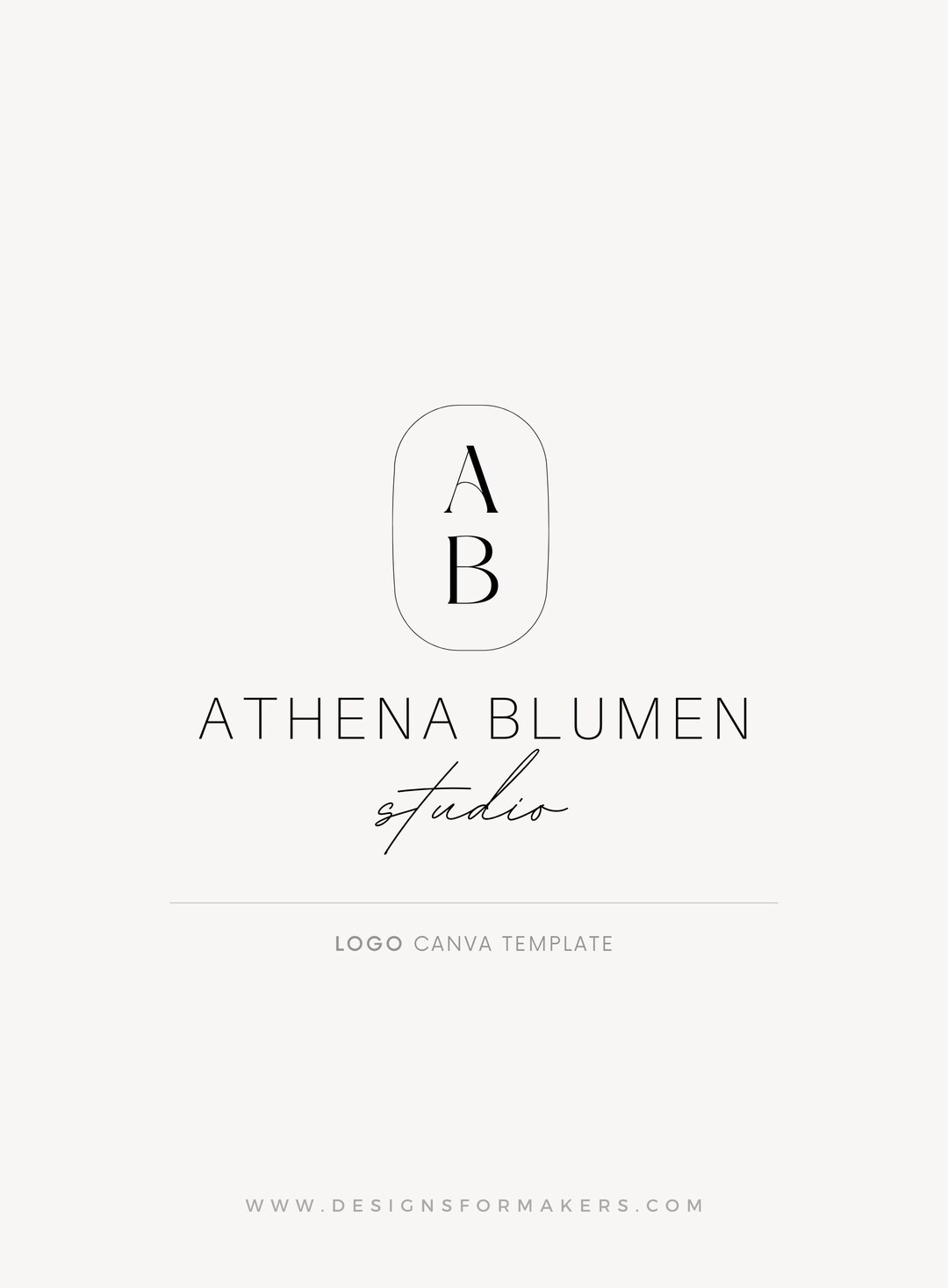 Elegant Monogram Logo Design, Canva Template Logo, Logo Template, Logo ...