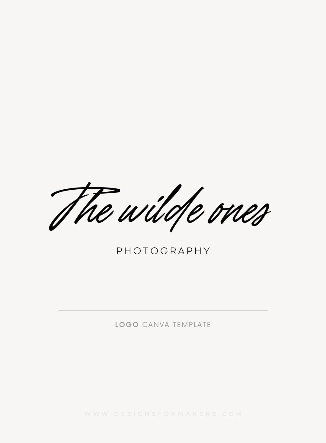 Canva Logo Template, Rustic Script Logo, Calligraphy Logo, Premade Logo ...