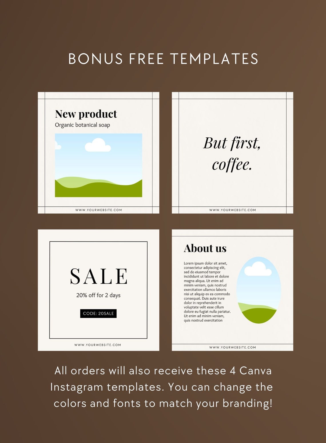 Branding Kit Canva Templates Branding Package Blue Marble - Etsy