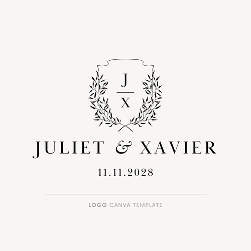 Wedding Crest Design Wedding Logo Wedding Monogram Digital - Etsy