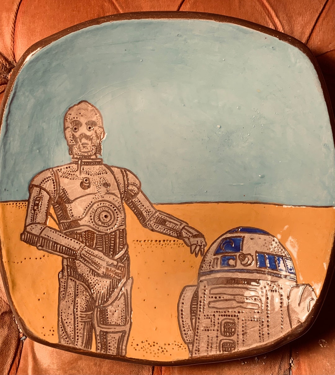 C3po and R2d2 Lunch Plate - Etsy