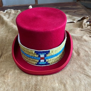 Beaded Hatband on Stove Top Hat - Etsy