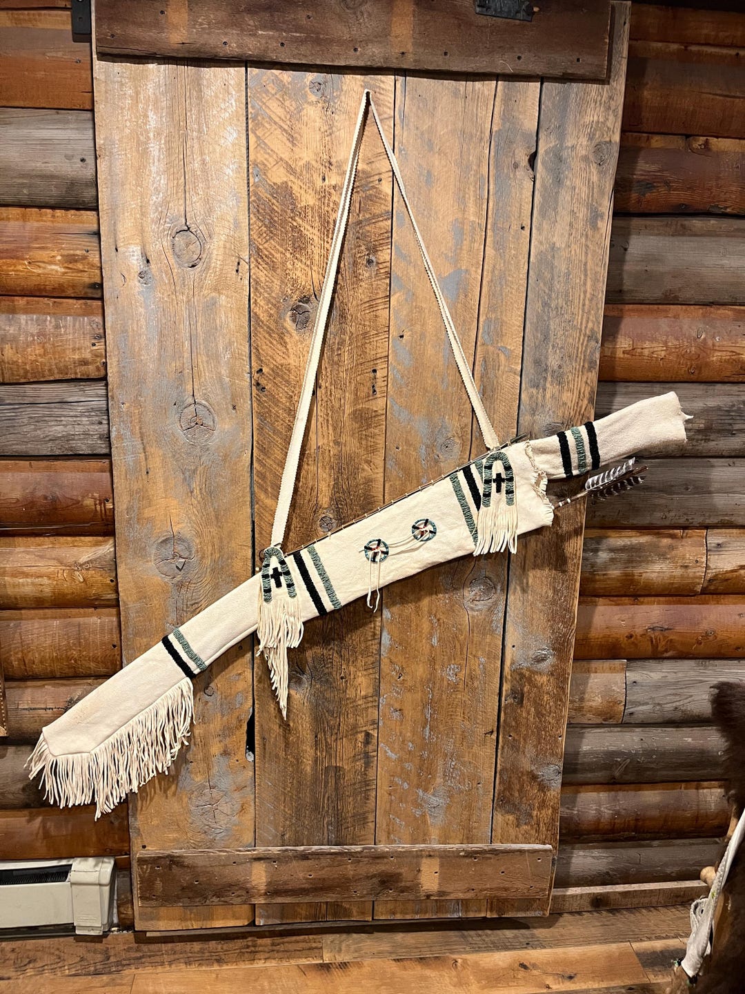 Ceremonial White Leather Bow and Arrow Case and Quiver - Etsy