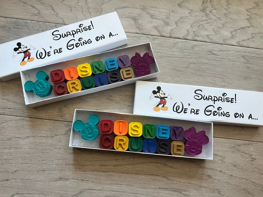 Disney Cruise Surprise Gift With Minnie and Mickey Mouse Shaped Crayon ...