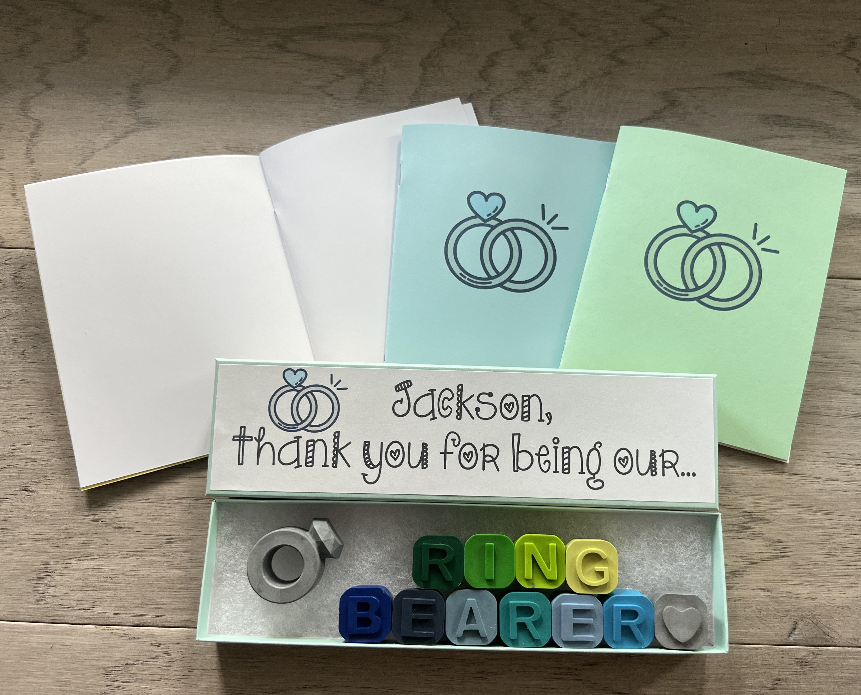 Wedding Reception Mini Coloring Book With Ring Bearer Thank - Etsy