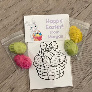 Easter Crayons Custom Cards for Classroom or Preschool Exchange, or ...