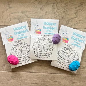 Easter Crayons Custom Cards for Classroom or Preschool Exchange, or ...