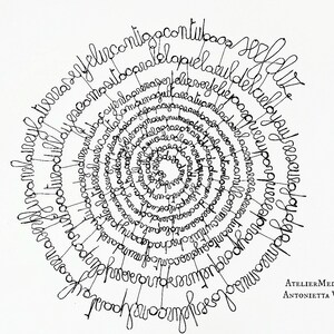 Wire Poem Iron Wire Writing Wall Decor Circular Poetry. | Etsy