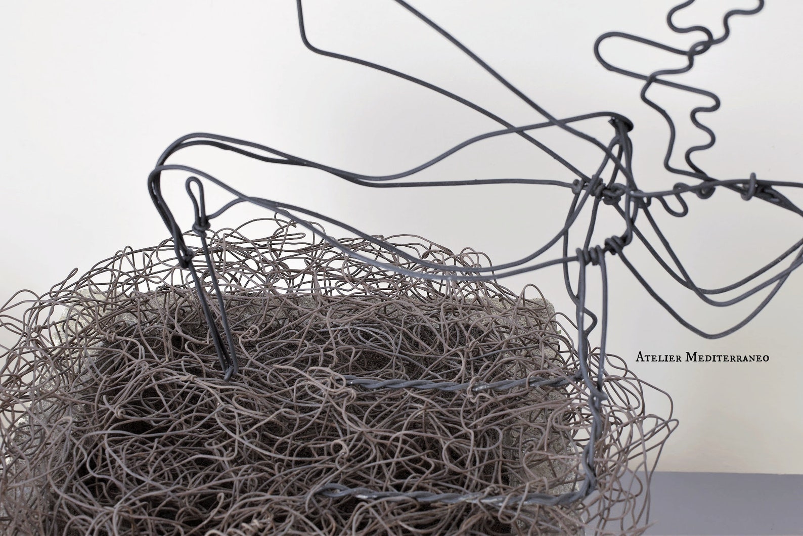 Stork Sculpture Wire Stork Nest Handmade Sculpture. - Etsy